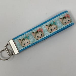 Vintage Kitten Cat Key Fob Wristlet Keychain Keyring, Birthday Gift - Etsy