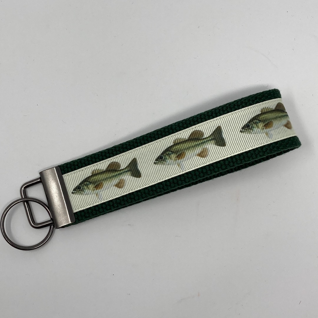 Green Fish Key Fob Keychain Keyring, Fathers Day Gift, Gift for Dad ...