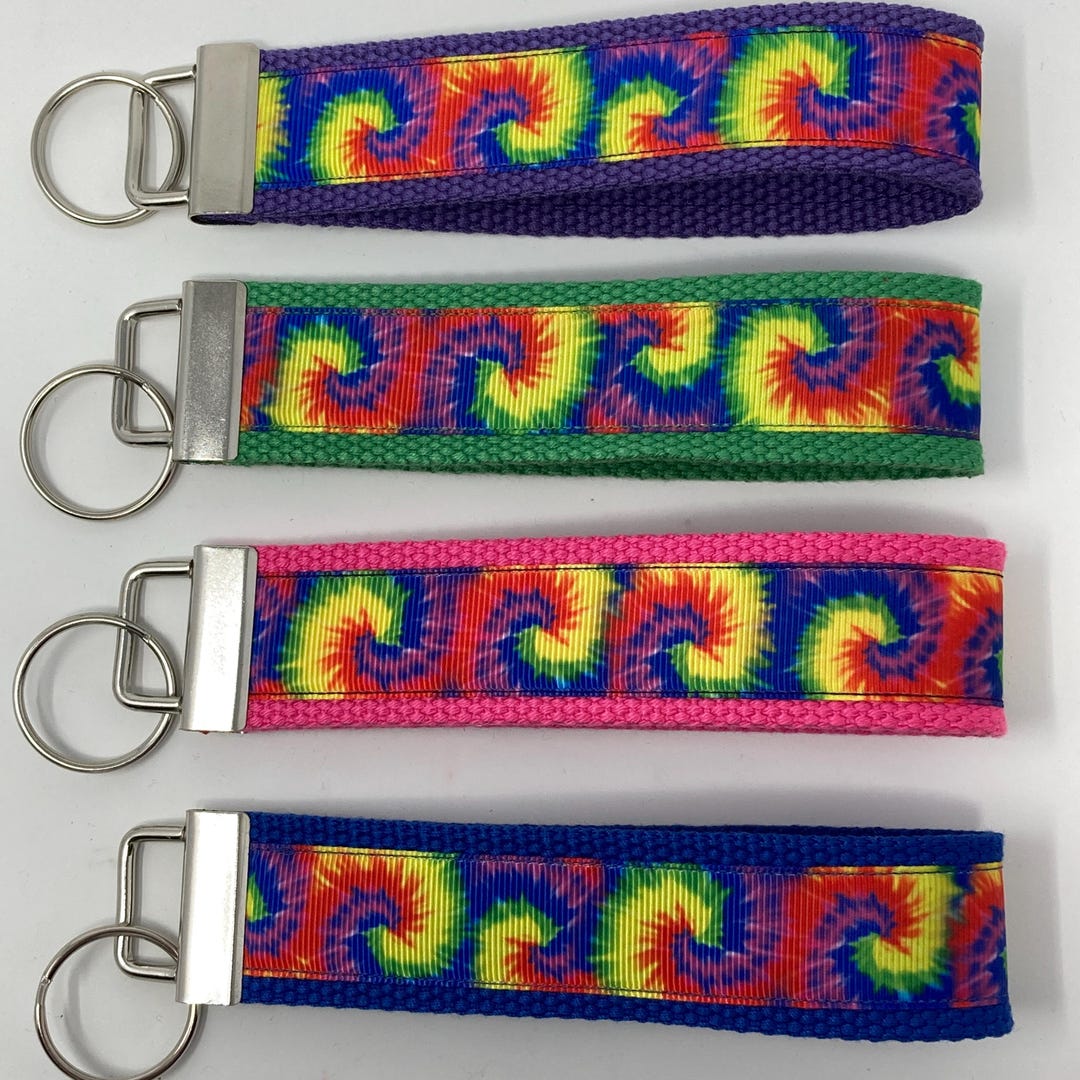 Tie Dye Key Fob Wristlet Keychain Keyring - Etsy