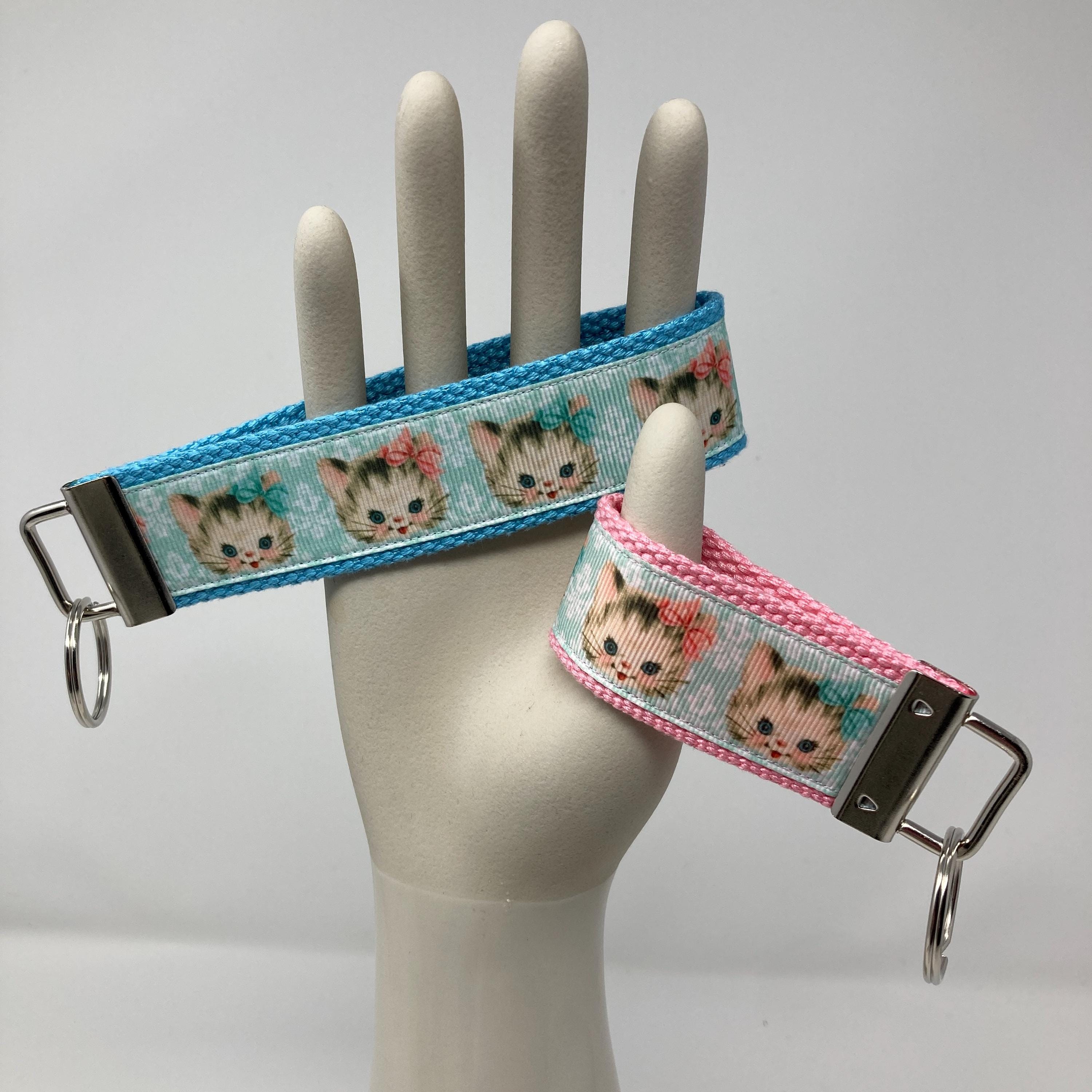 Vintage Kitten Cat Key Fob Wristlet Keychain Keyring, Birthday Gift - Etsy