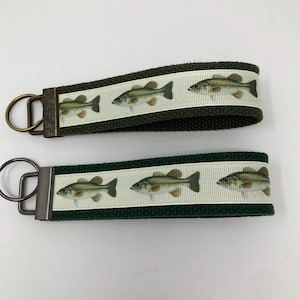 Green Fish Key Fob Keychain Keyring, Fathers Day Gift, Gift for Dad ...