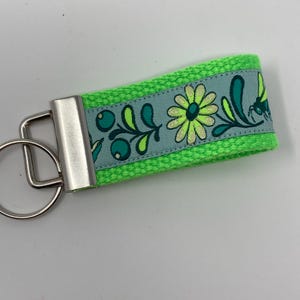 Teal Berries, Birds and Bees Key Fob Wristlet Keychain Keyring, Tula ...