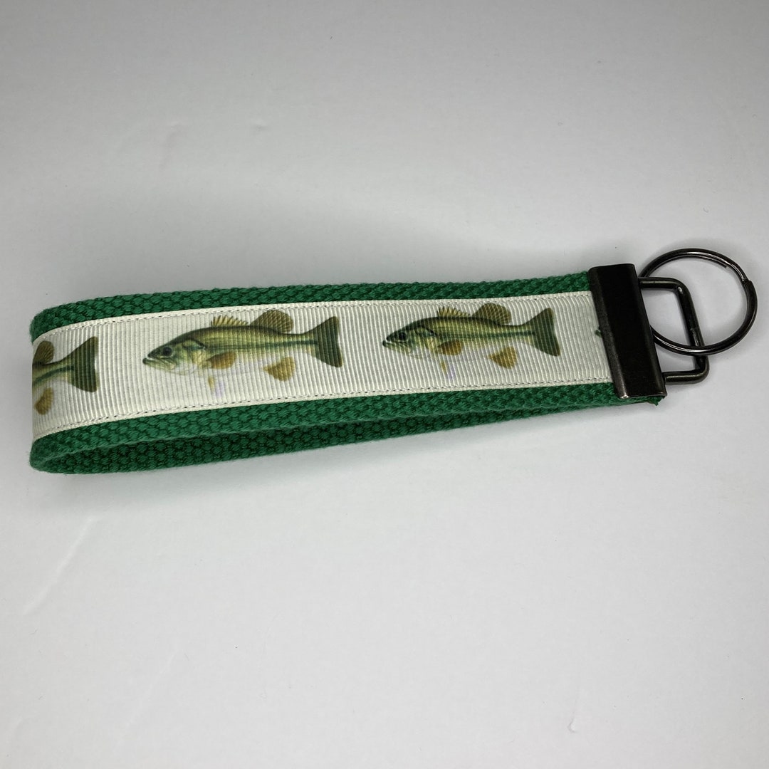 Green Fish Key Fob Keychain Keyring, Fathers Day Gift, Gift for Dad ...