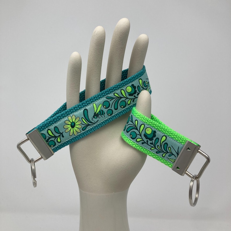 Teal Berries, Birds and Bees Key Fob Wristlet Keychain Keyring, Tula ...