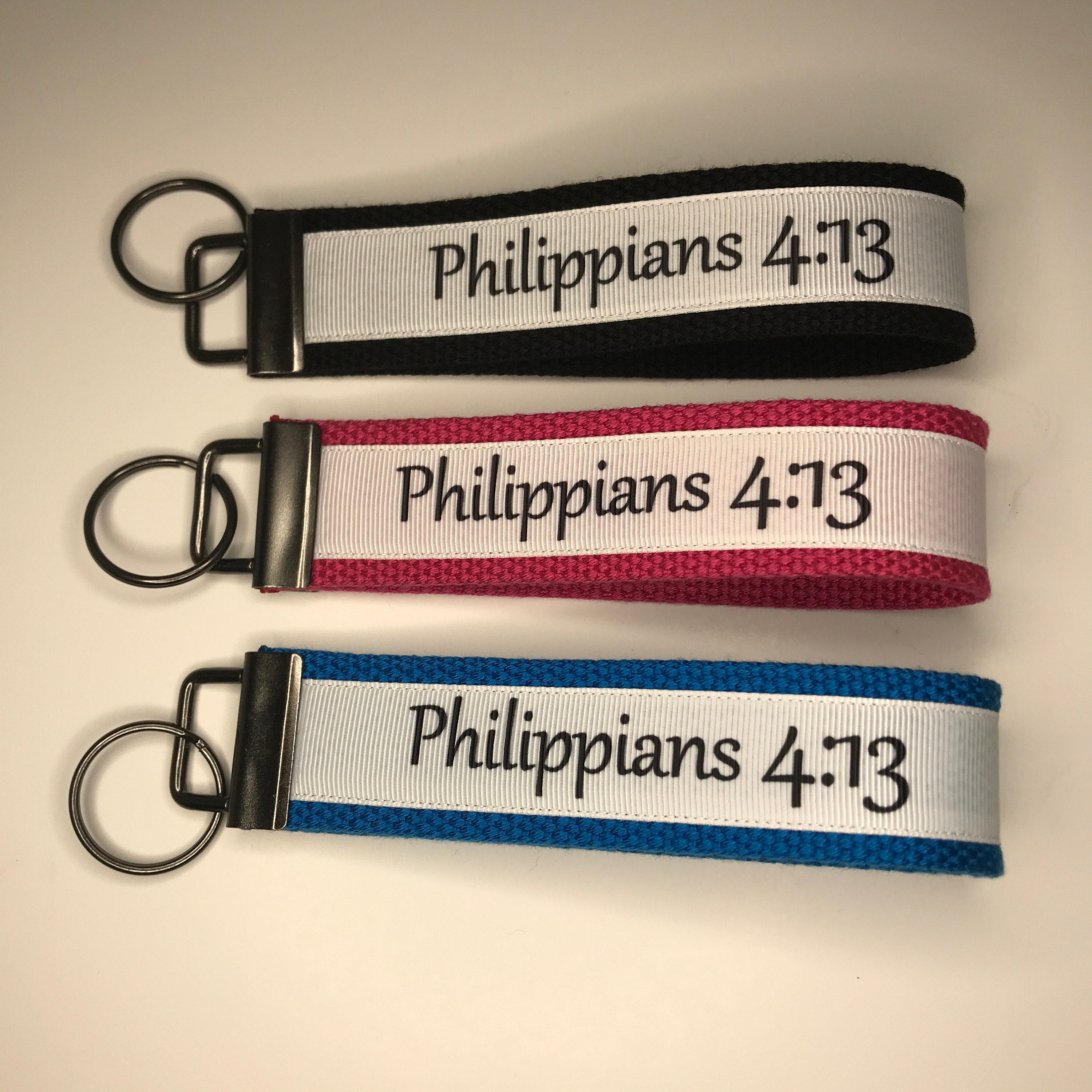 Christian Scripture Bible Verse Key Fob Wristlet Keychain | Etsy