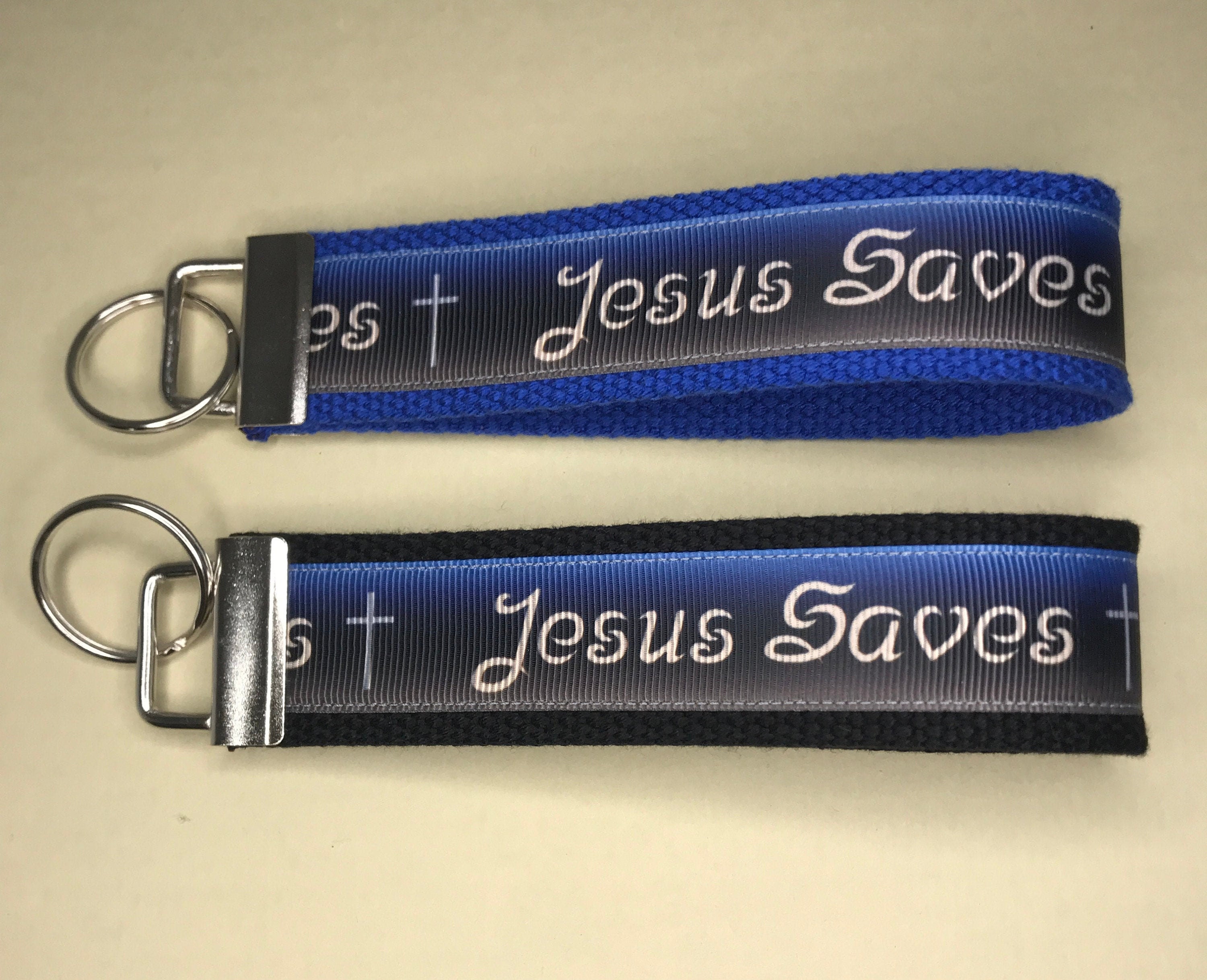 Christian jesus Saves Key Fob Wristlet Keychain - Etsy