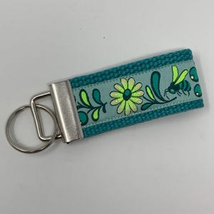 Teal Berries, Birds and Bees Key Fob Wristlet Keychain Keyring, Tula ...