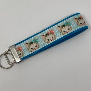 Vintage Kitten Cat Key Fob Wristlet Keychain Keyring, Birthday Gift - Etsy