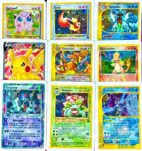 Embellishments Materials Holographic Pokemon Stickers etna.com.pe