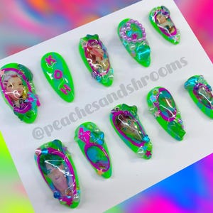 Custom Kpop Demon Hunters Nails - Etsy