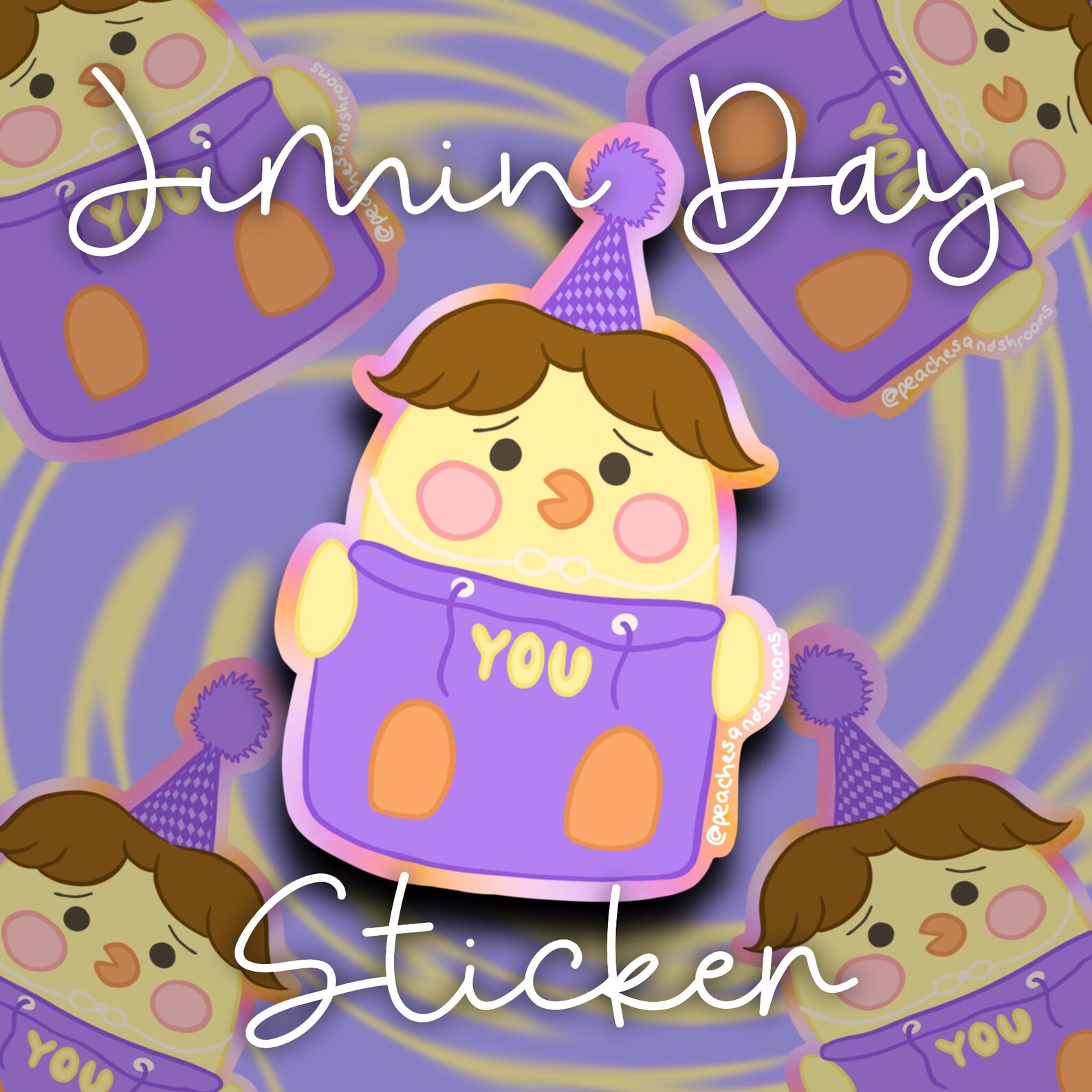 Jimin Day Birthday Cake Chick Die Cut Sticker - Etsy