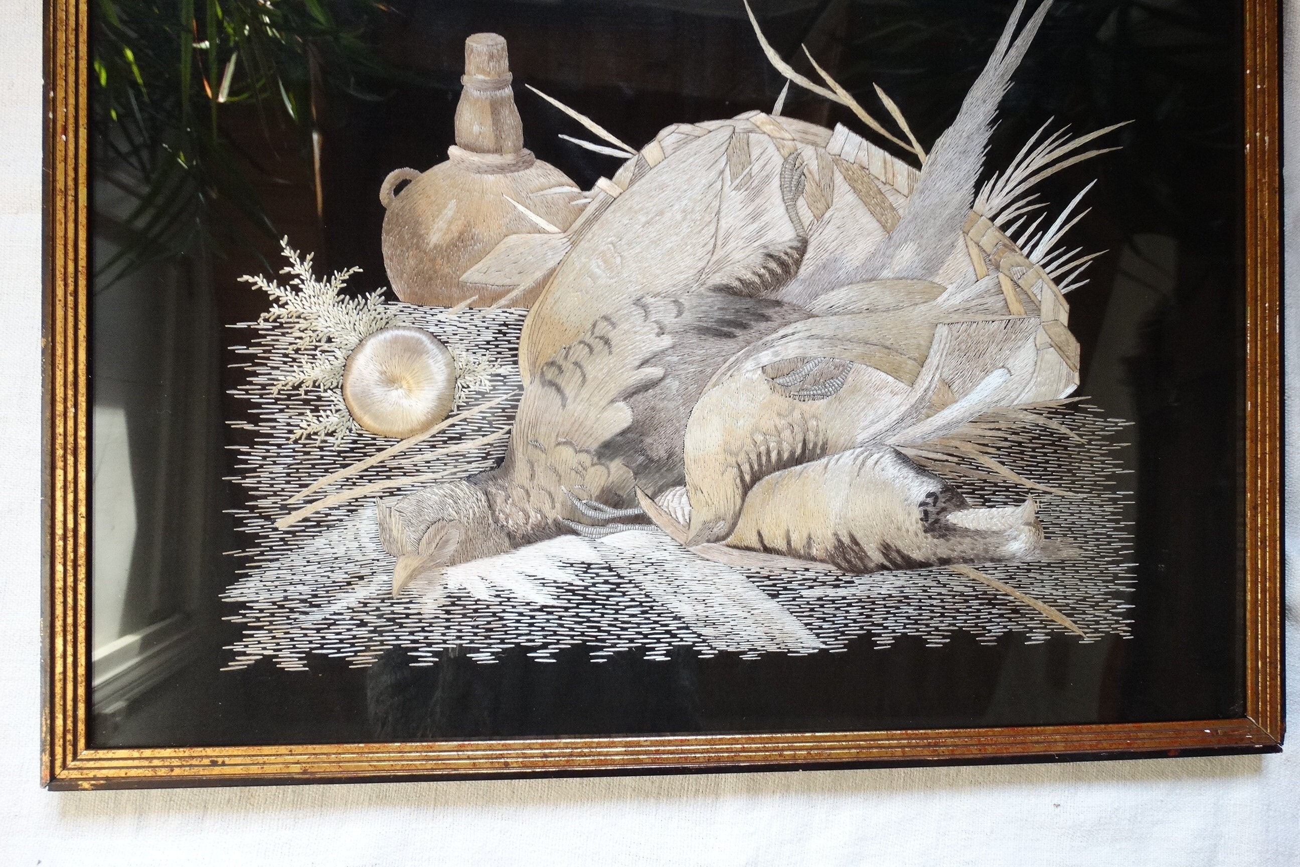 Antique Silk Needle Painting/chinese Still Life Embroidery/antique Silk ...