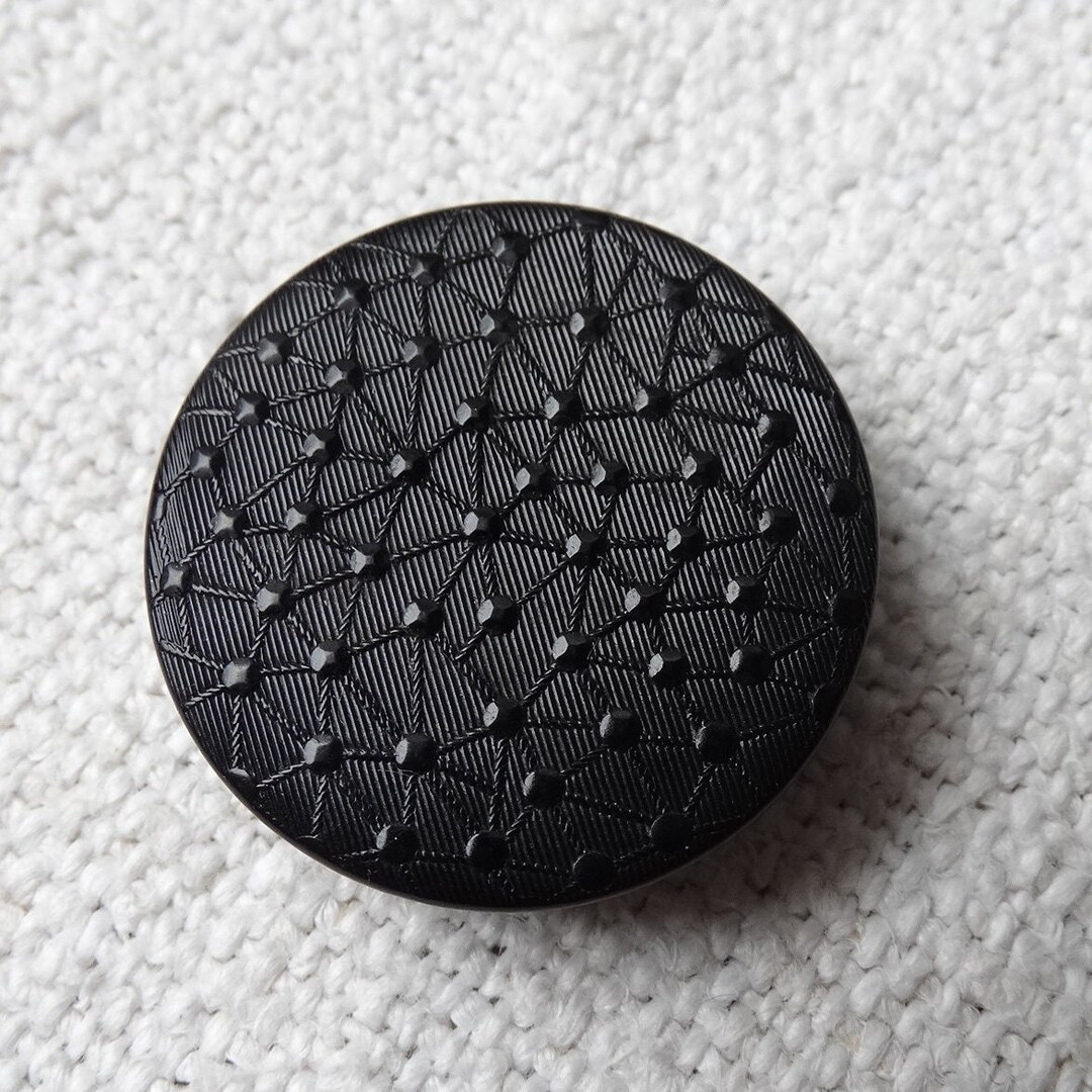 Early Plastic Button/antique Black Button/bakelite Type Plastic Button ...