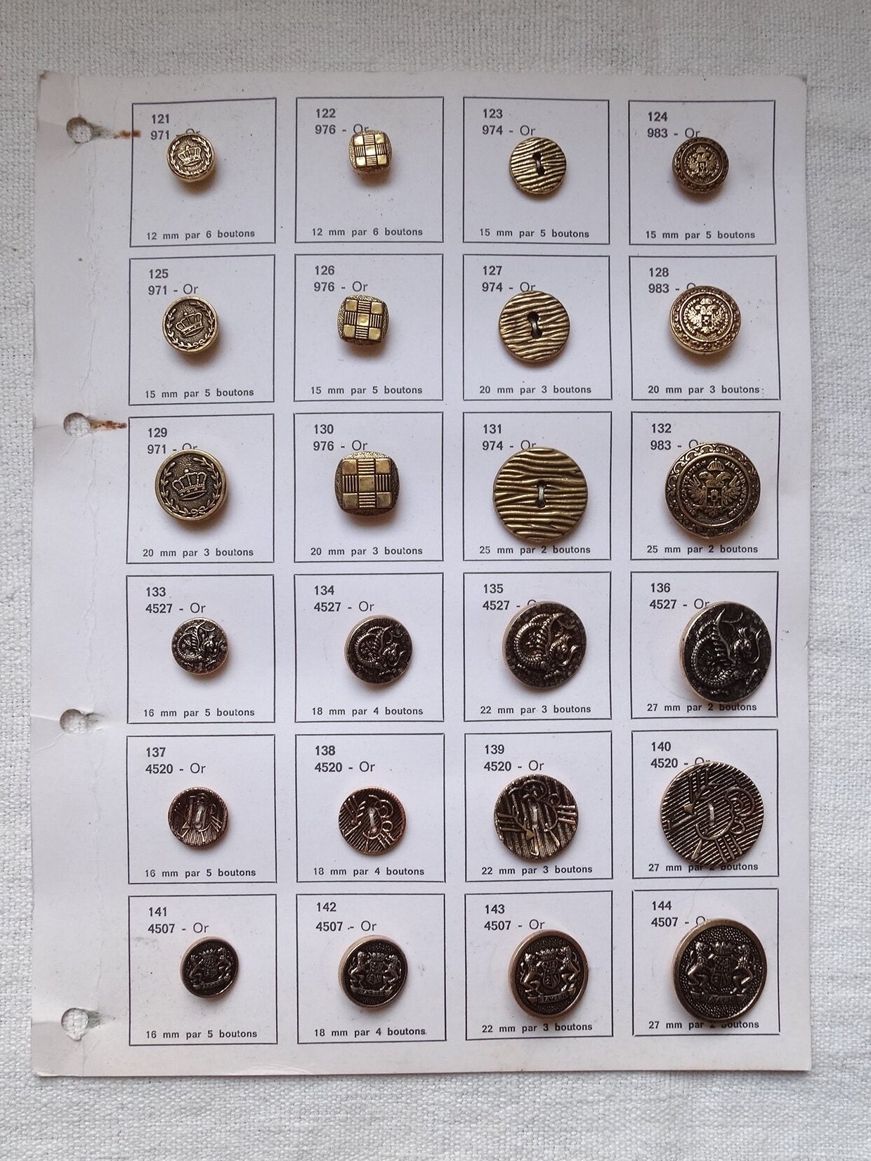 Vintage Card Sample Buttons/salesman's Sample/haberdashery/collectible ...