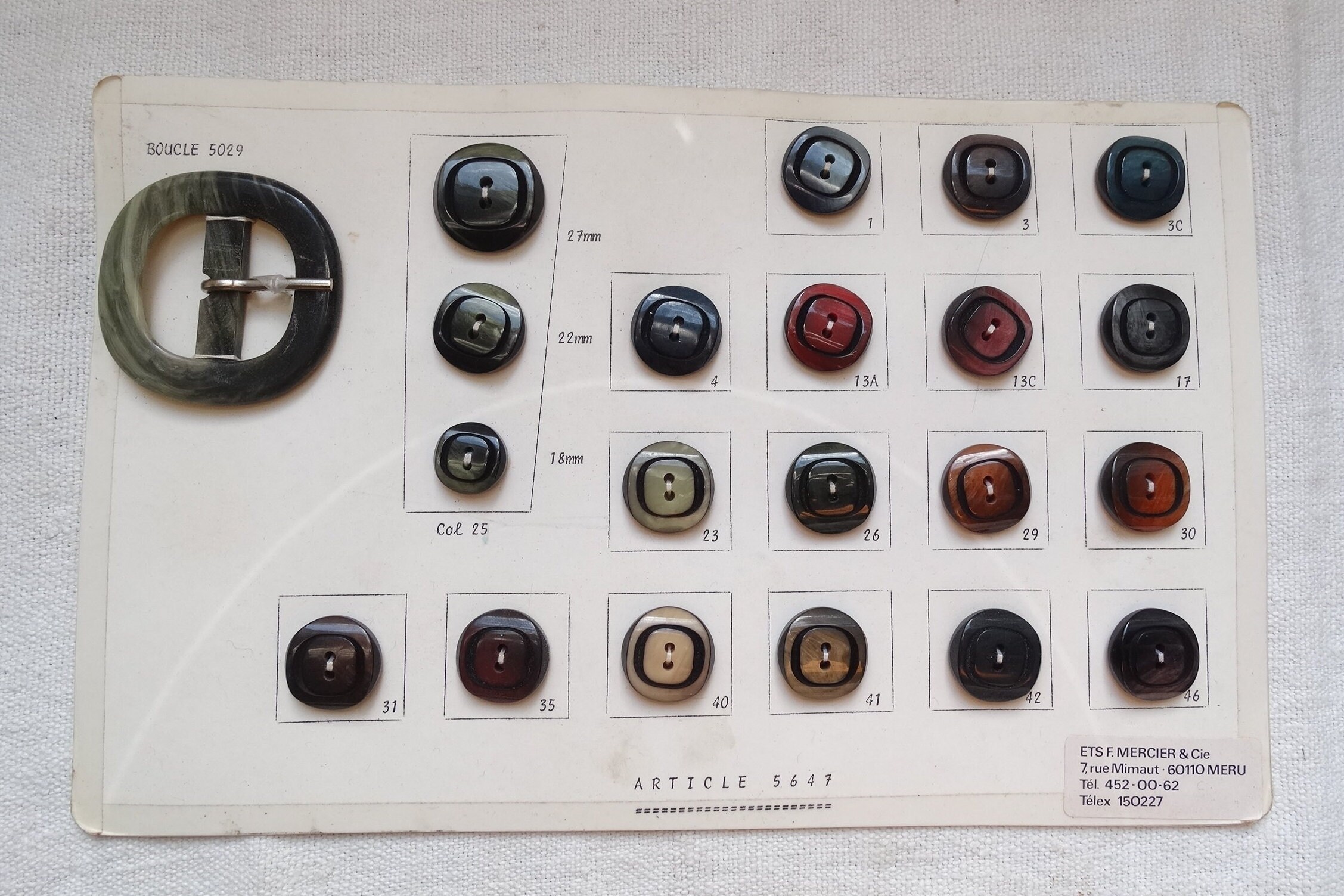 Vintage Card Sample Buttons & Buckle/salesman's - Etsy