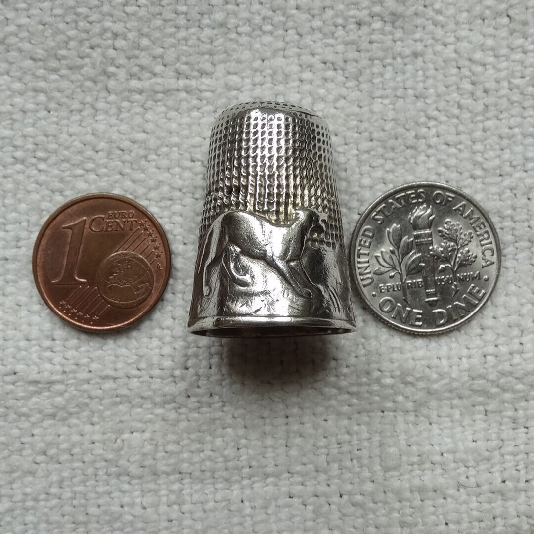 Antique Thimble/french Silver Thimble/aesop's Fable Thimble/silver ...