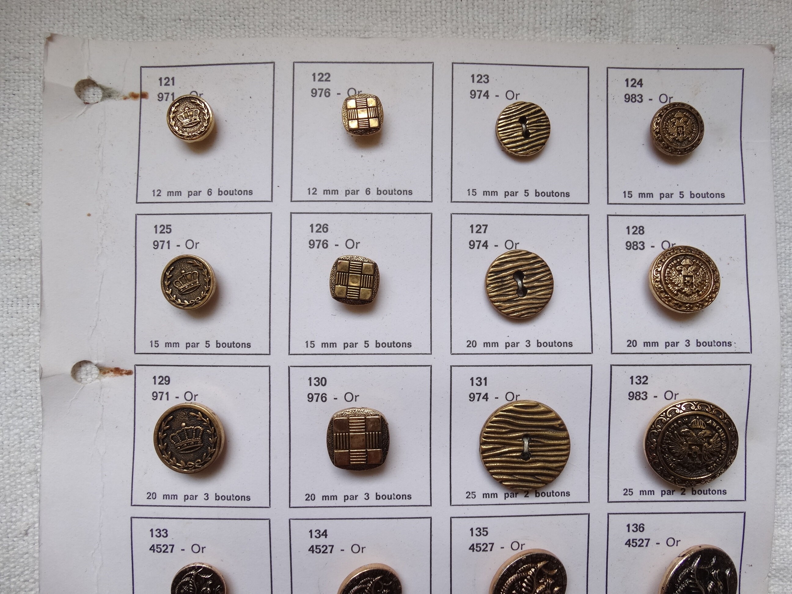 Vintage Card Sample Buttons/salesman's Sample/haberdashery/collectible ...