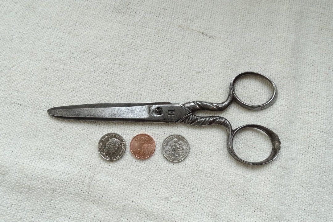 Antique Sewing Scissors/barge Scissors/decorative Cut Steel Scissors ...