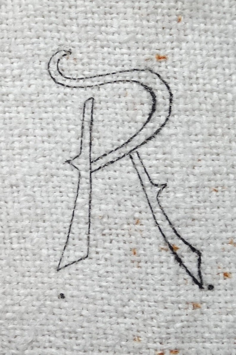 Letter R Stamp/antique Initial Print Block/fabric Printing/textile Art ...