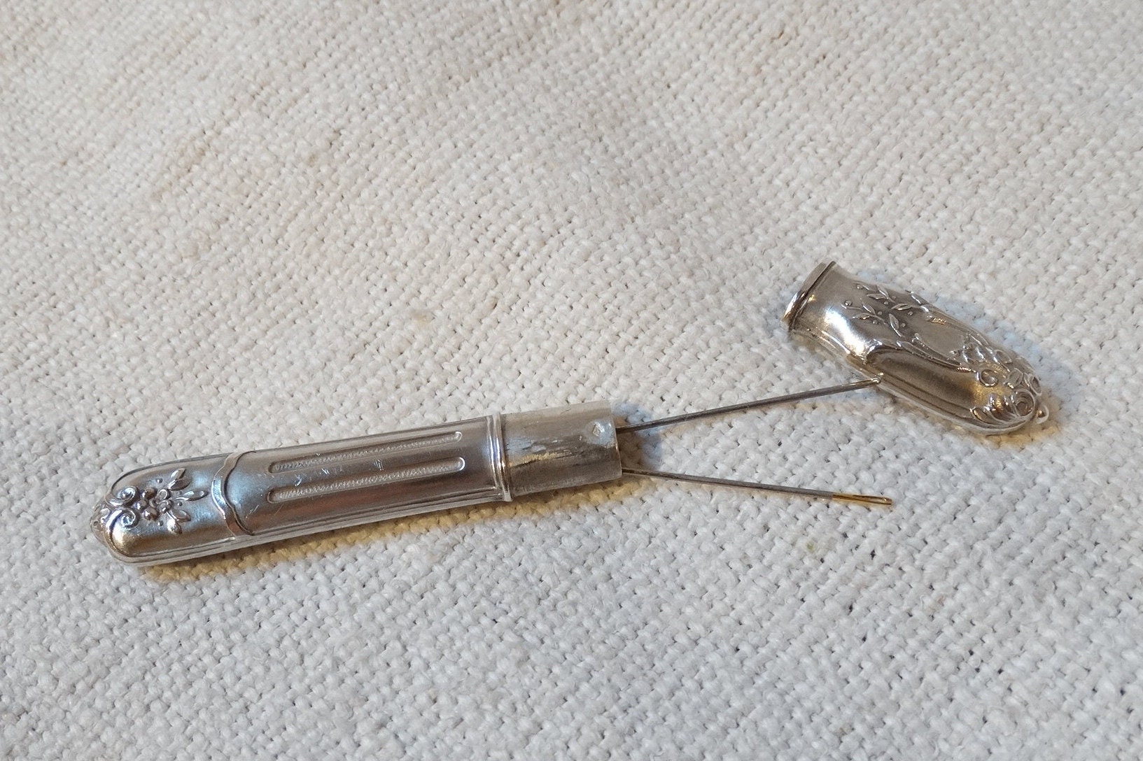 Art Nouveau Silver Needle Case/french Hallmarked Silver Needle - Etsy