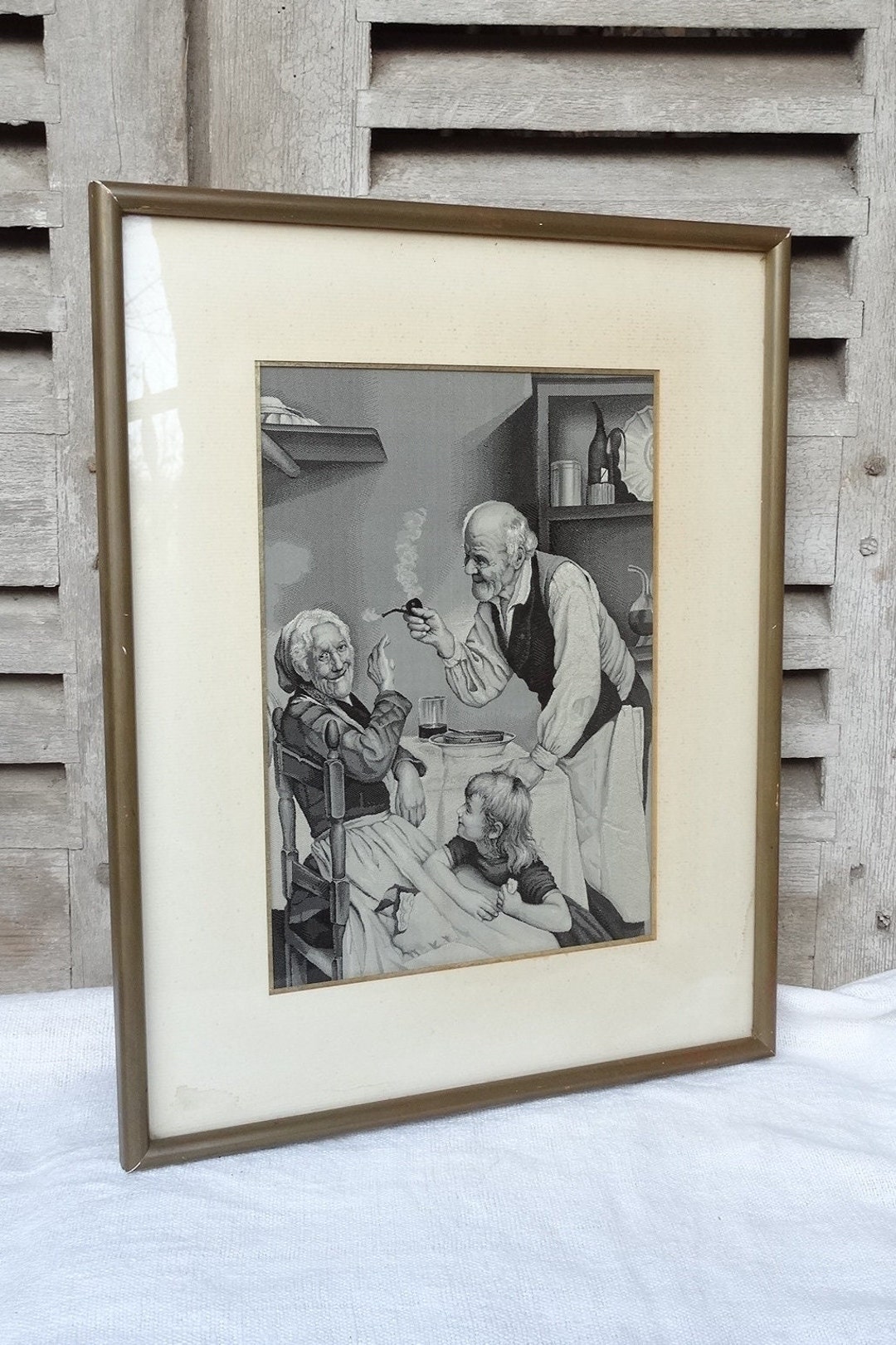 Antique Silk Stevengraph/silk Tapestry/jacquard Loom/neyret Frères St ...