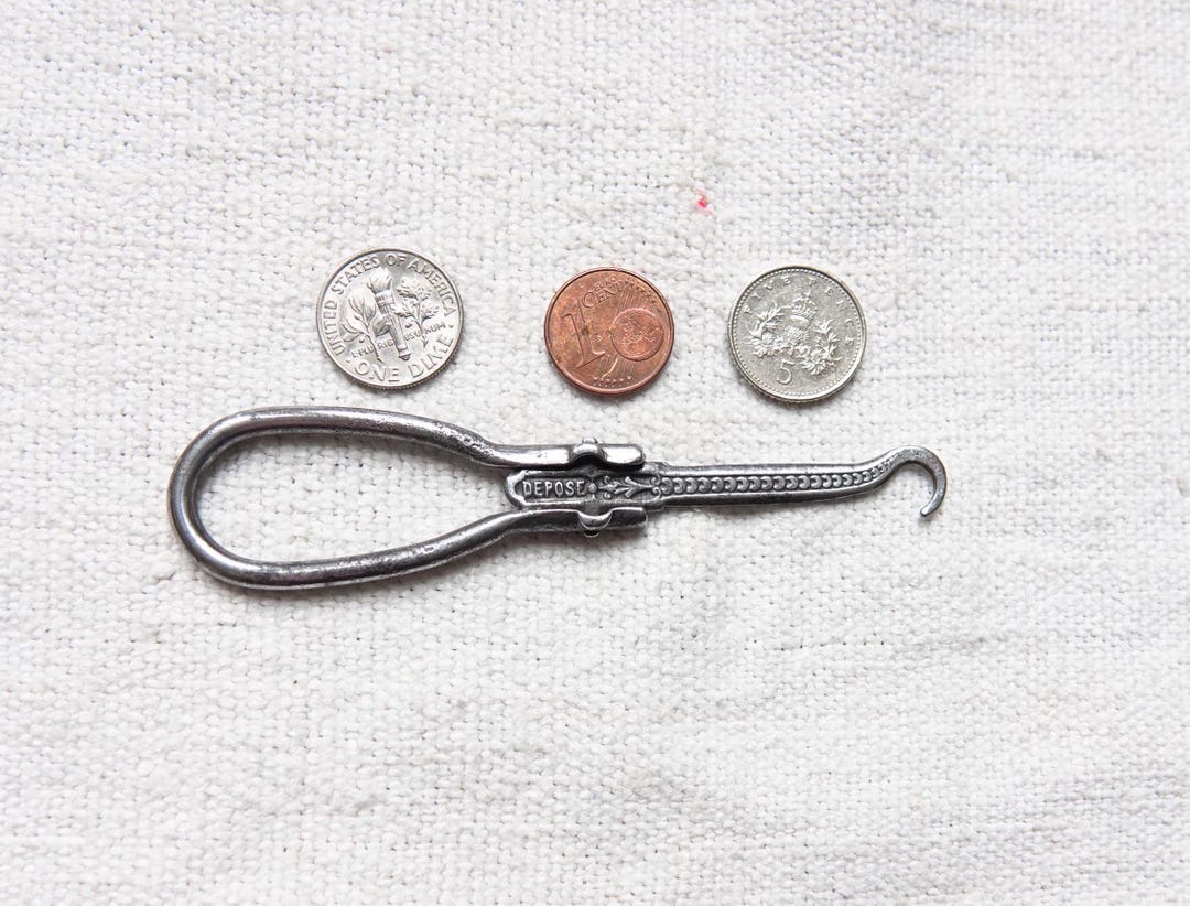 C19th Folding Button Hook/victorian Pocket Button Hook/decorative ...