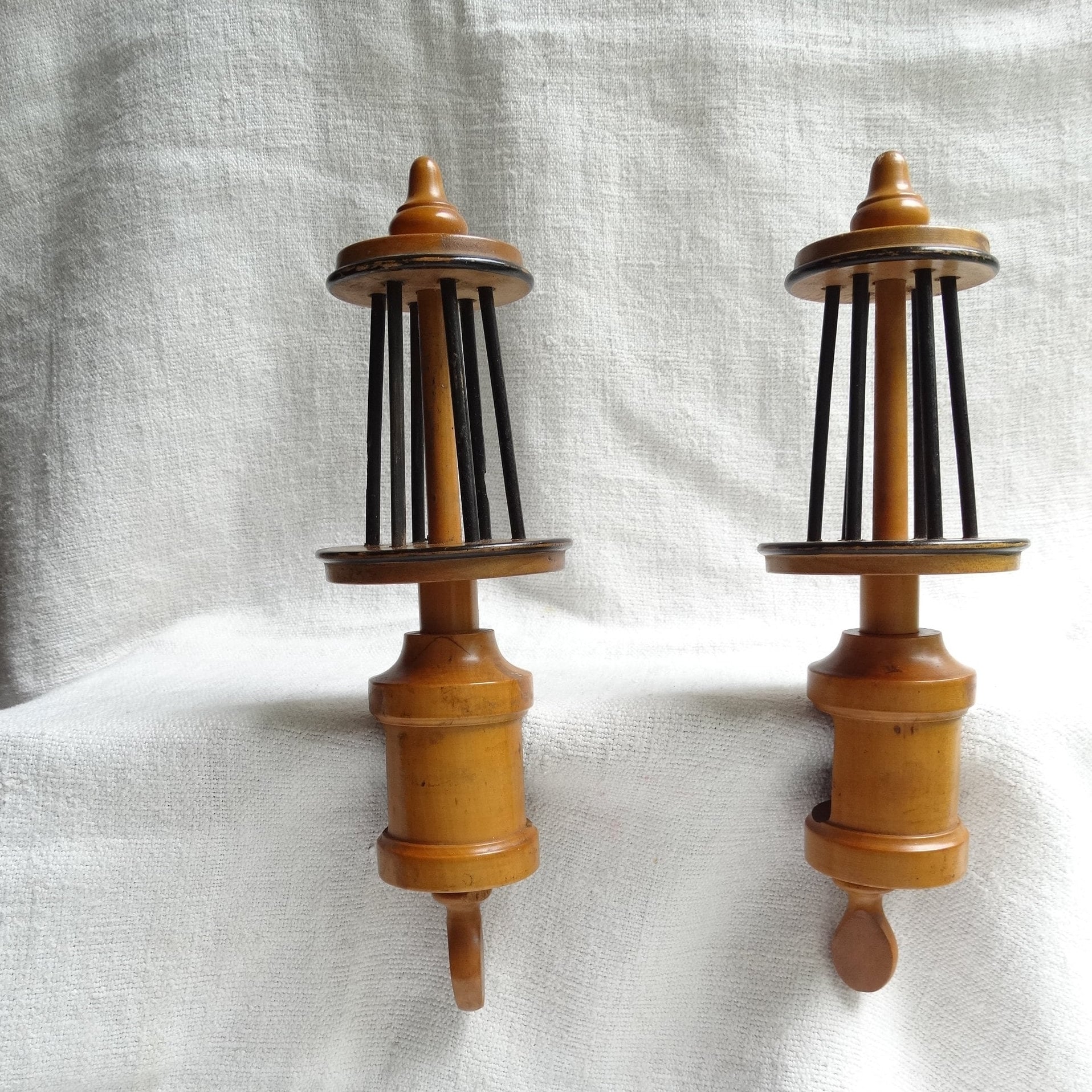 Pair Antique Thread Winders/2 Sewing Clamps/treen Cotton - Etsy
