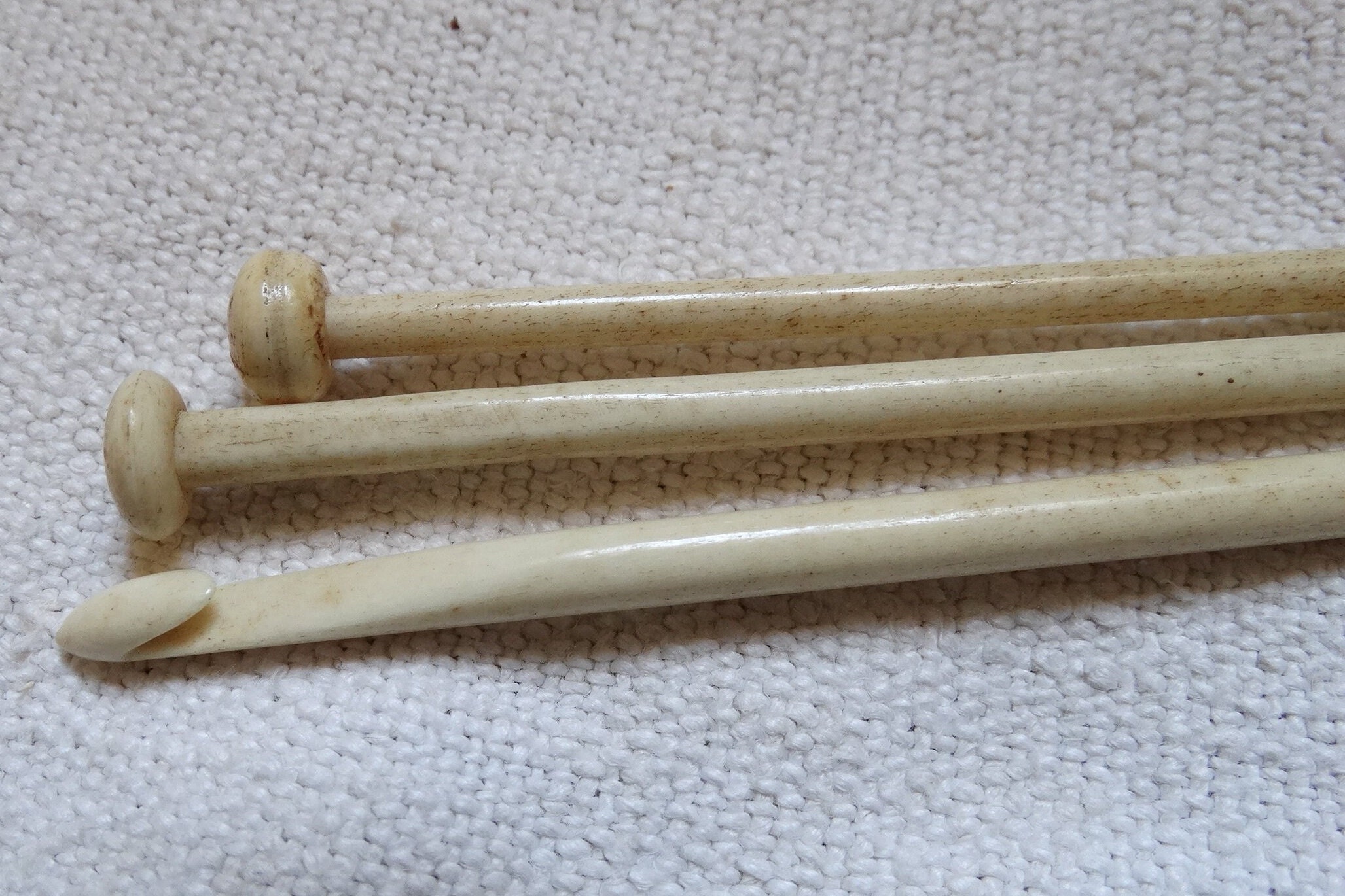 3 Antique Bone Crochet Hooks/turned Bone Lace - Etsy