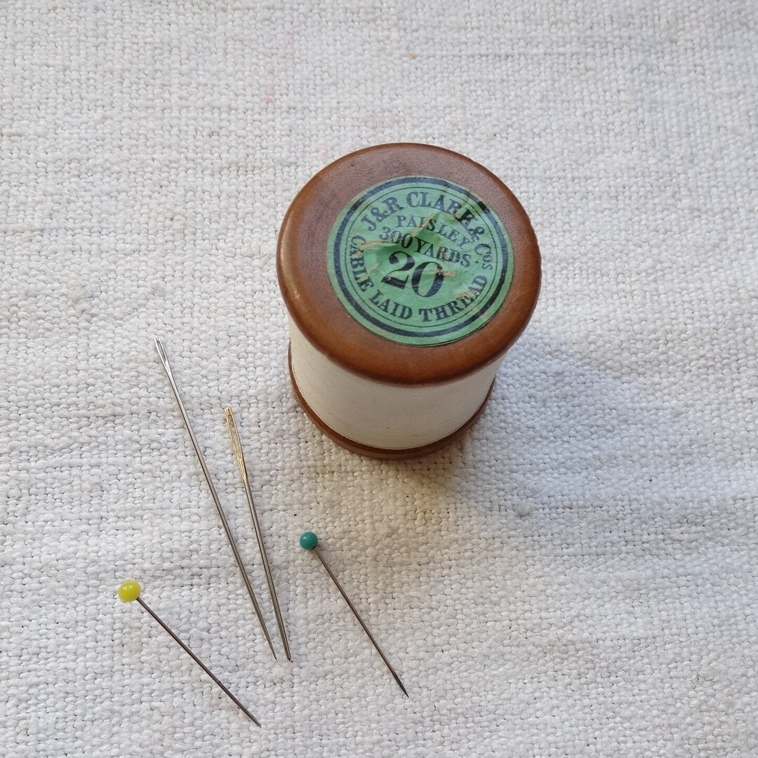 Antique Cotton Reel/j &R Clark Cos/c19th Cotton Spool/paisley Cable ...