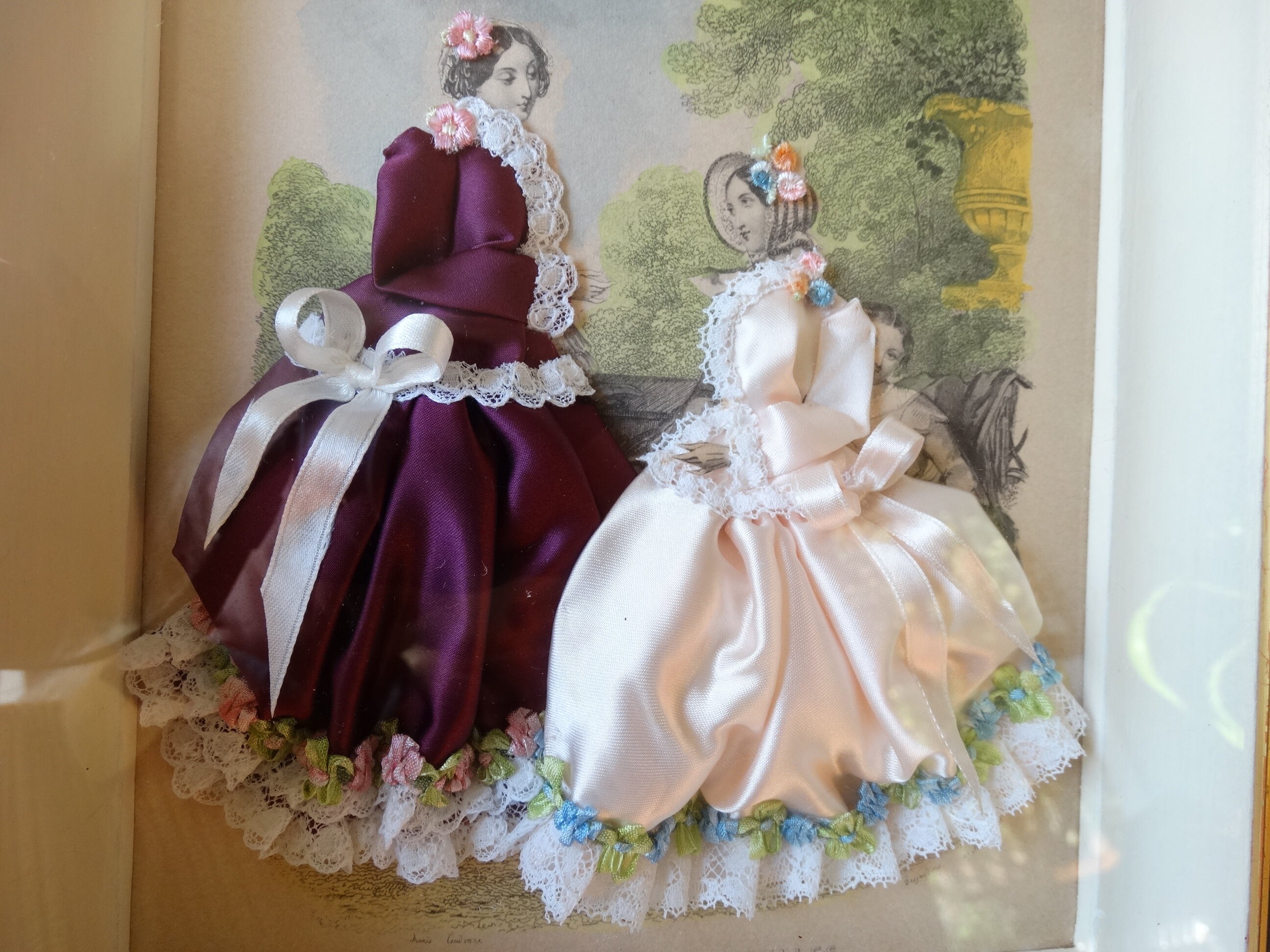 Vintage Shadow Box/3d Paris Mode Print/embellished C19th - Etsy