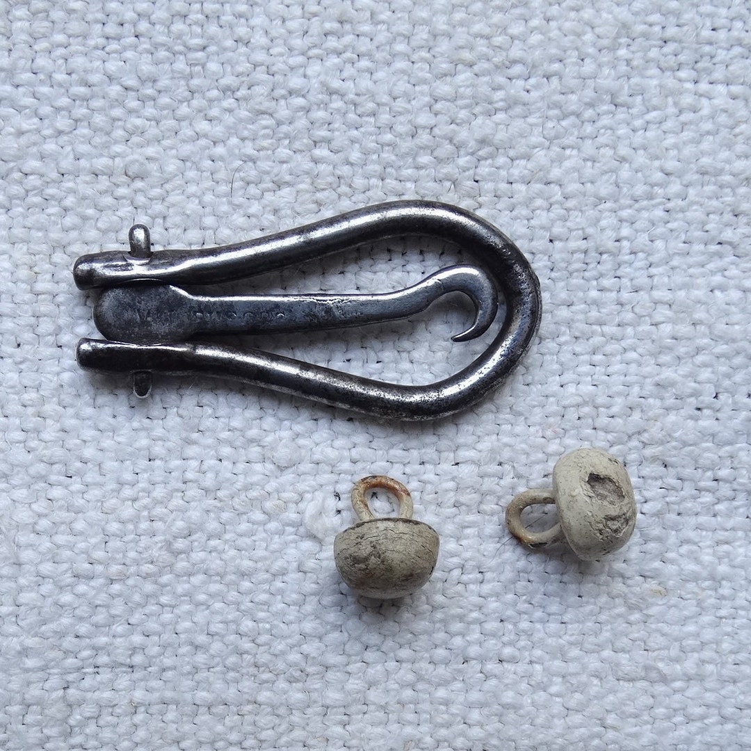 Small C19th Folding Button Hook/shoe Button Hook/tiny Victorian Button ...