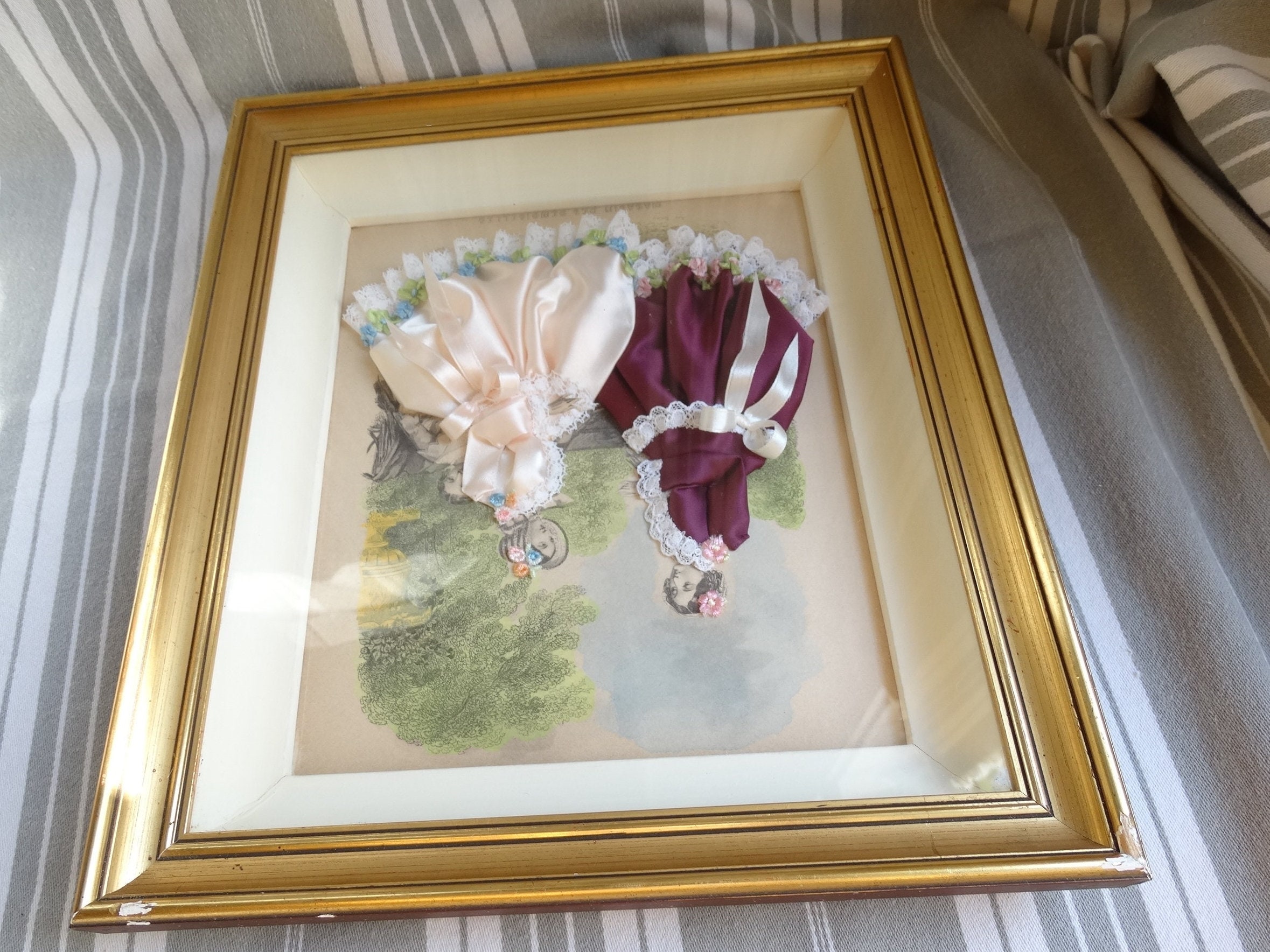 Vintage Shadow Box/3d Paris Mode Print/embellished C19th - Etsy