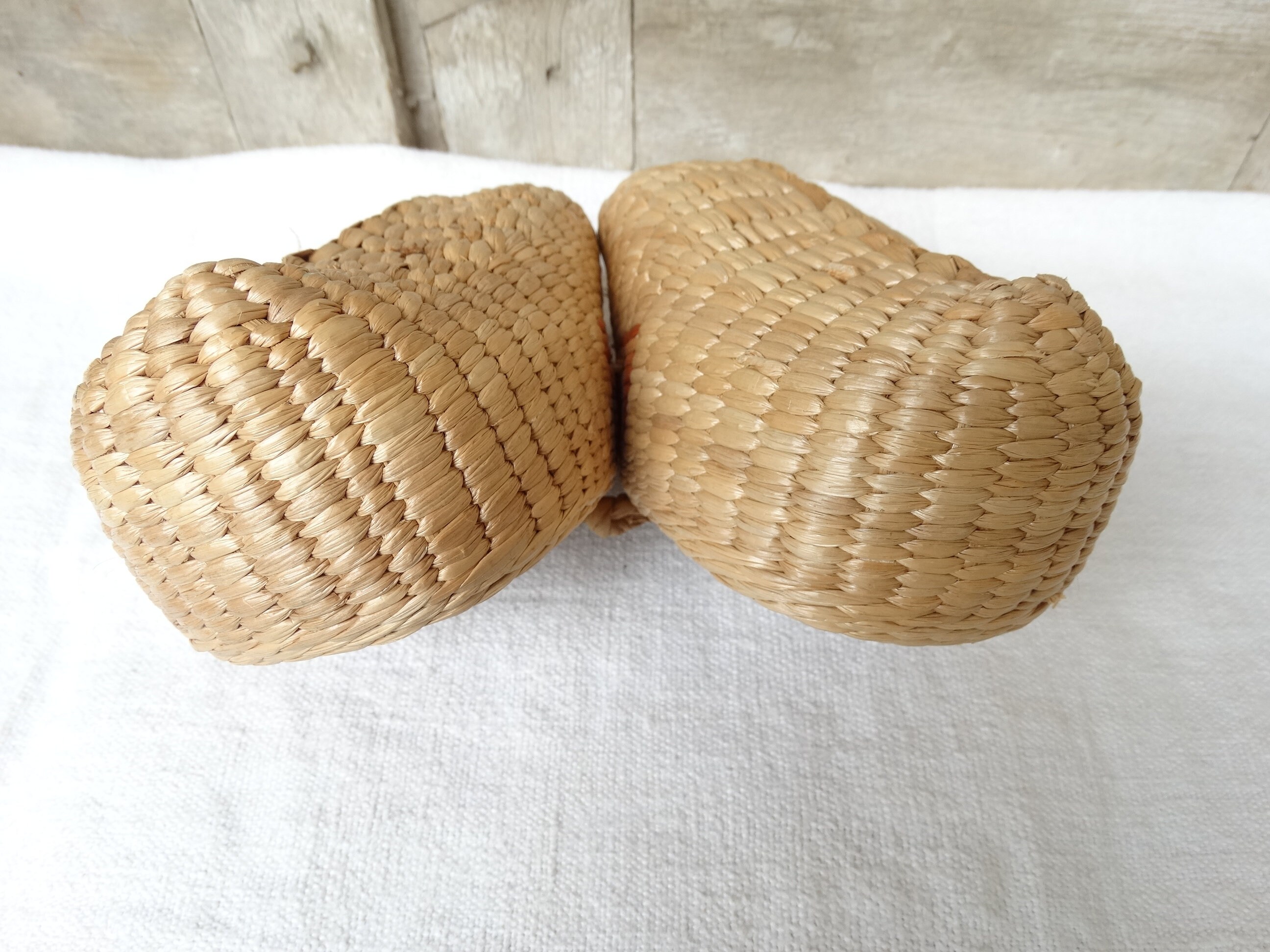 Vintage Woven Straw Shoes. Children's Natural Fibre Clogs. 1970s Child ...