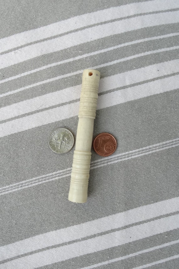 Antique Needle Case/turned Bone Needle Holder/fancy Screw Top | Etsy