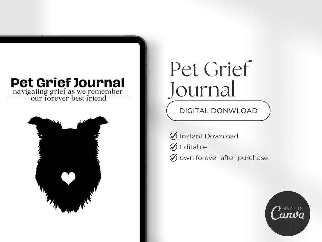 Digital Pet Grief Journal | Dog Loss Journal | Keepsake Journal ...