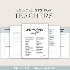 6 Teacher Checklist Templates | Checklist Printable | Customizable ...