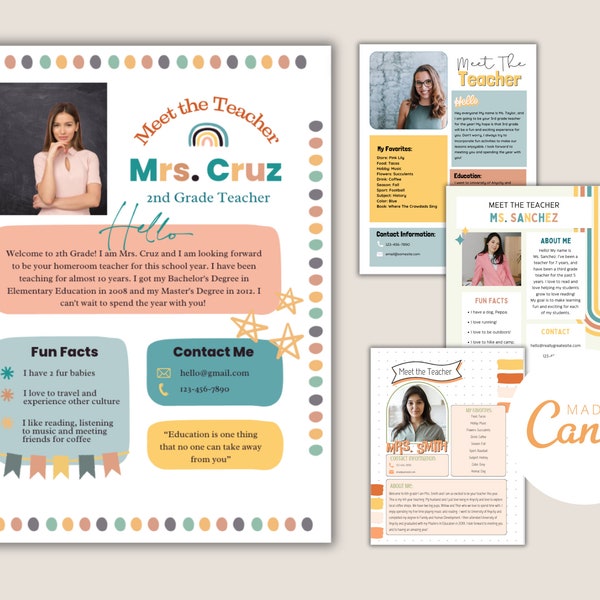Meet the Teacher Template - Etsy
