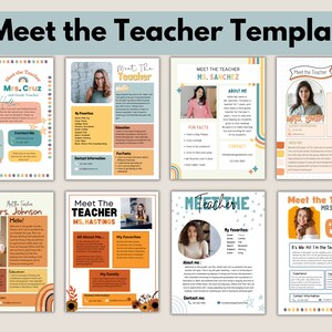 EDITABLE Meet the Teacher | 8 Meet the Teacher Templates | Edit in ...