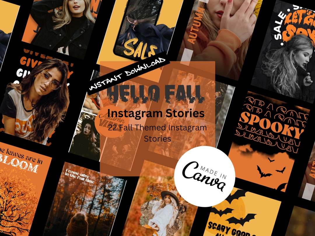 EDITABLE Fall Instagram Story Templates | Canva Templates | Instagram ...