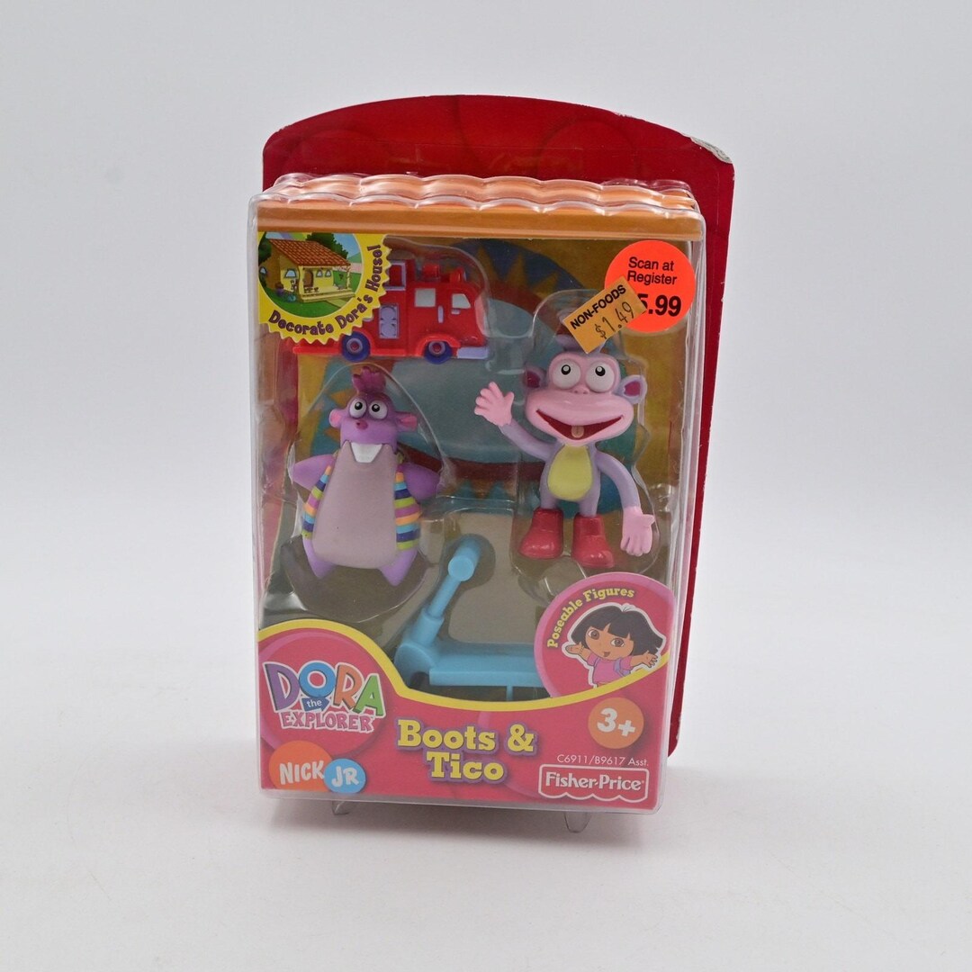 Vintage 2003 Fisher Price Dora the Explorer Boots & Tico Nick Jr Figure ...