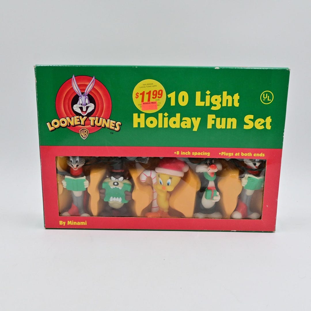 Vintage 1997 Looney Tunes Holiday Light Set by Minami - Etsy