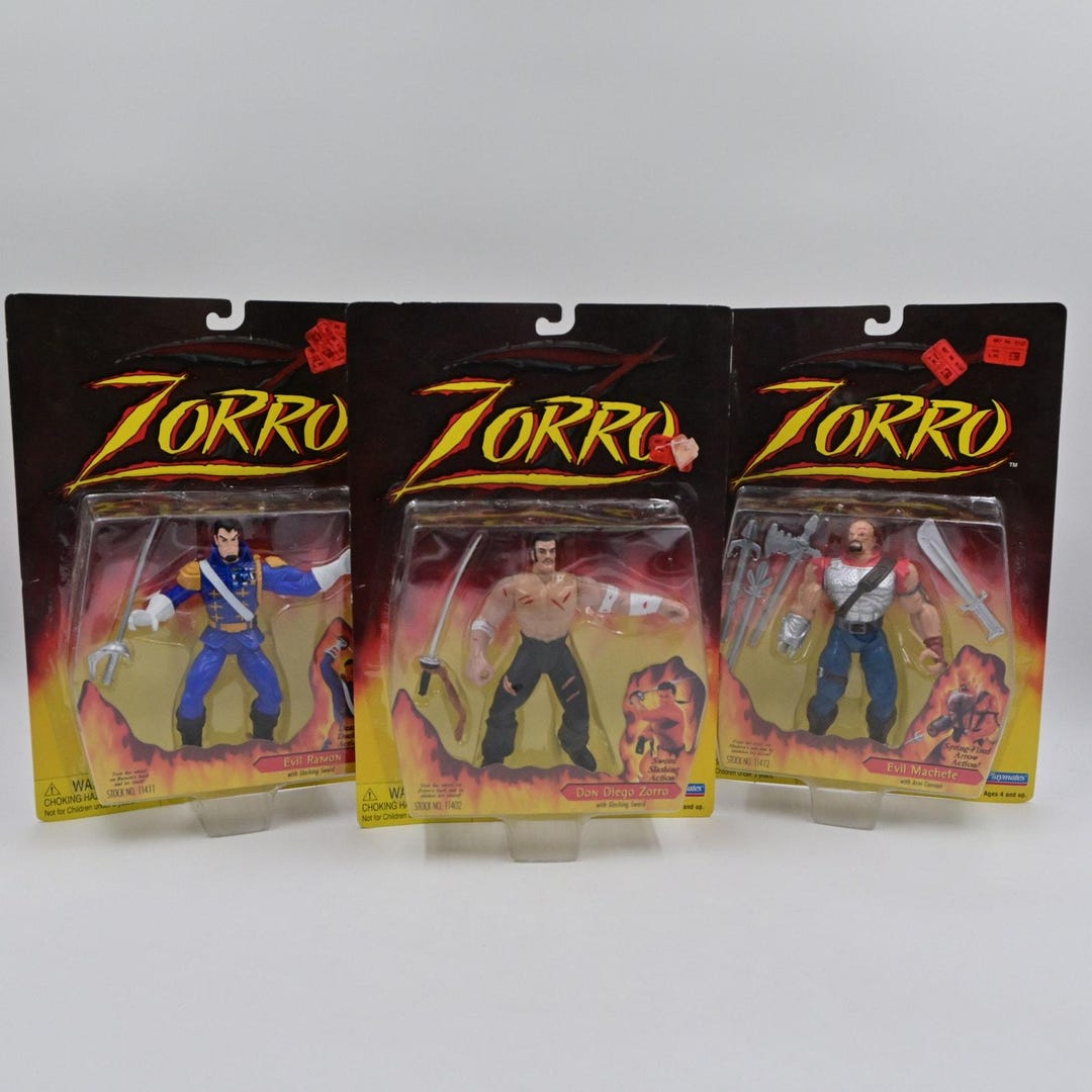 Vintage 1997 Zorro Evil Ramon, Don Diego Zorro, Evil Machete Action ...