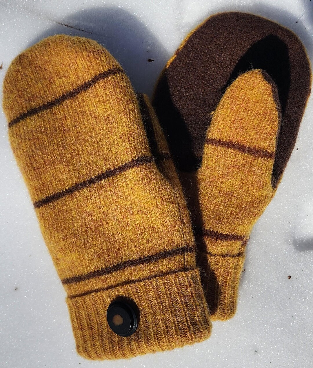 Wool Felted Sweater Mittens - Etsy