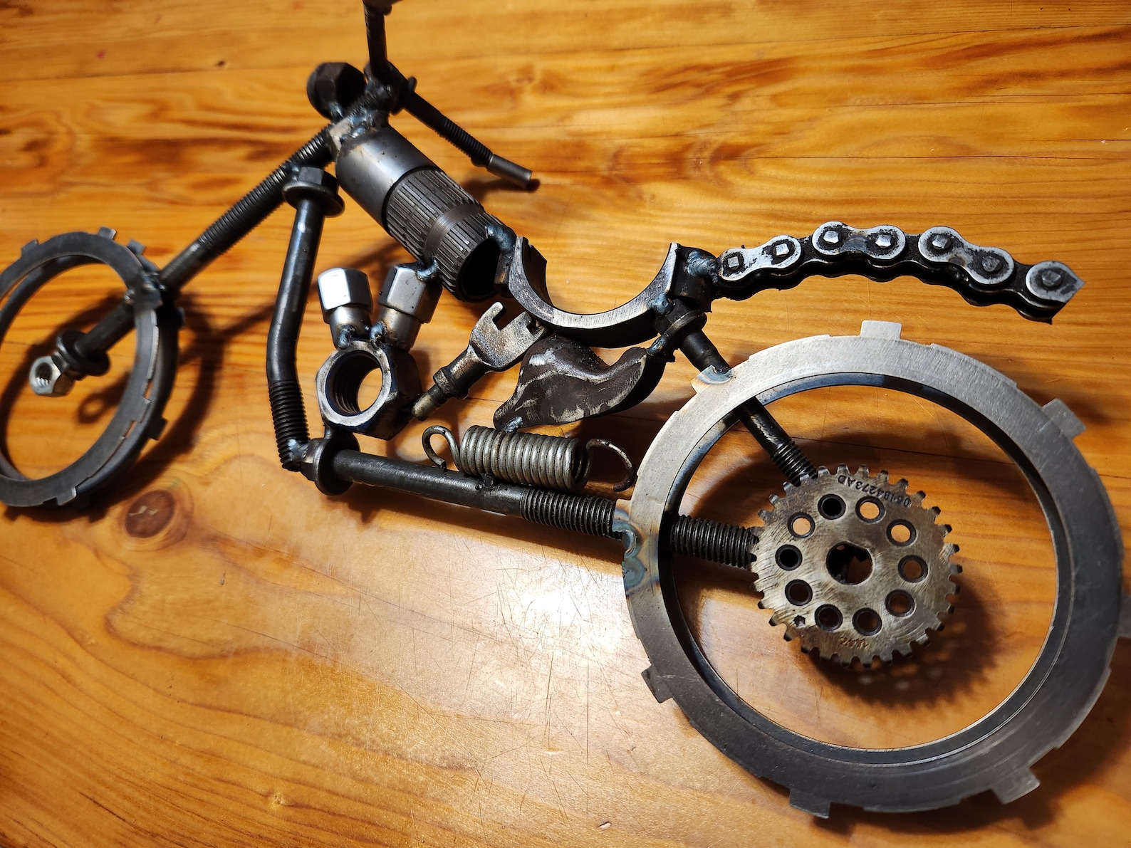 Scrap Metal Motorcycle Sculpture - Etsy