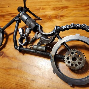 Scrap Metal Motorcycle Sculpture - Etsy