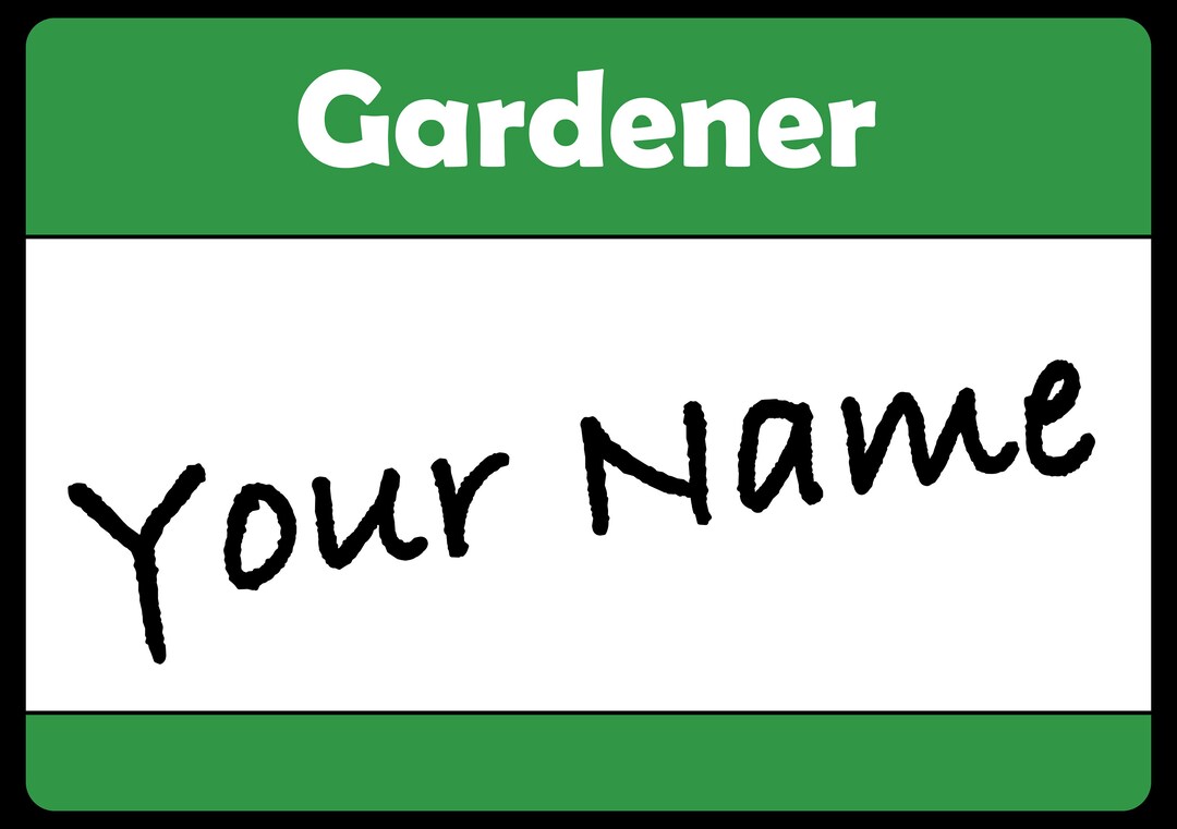 Gardener Name Tag, Gardening Shirt, Gardener Shirt, Garden Gift, Master ...