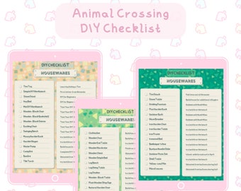 Animal Crossing Planners Daily Checklist - Etsy