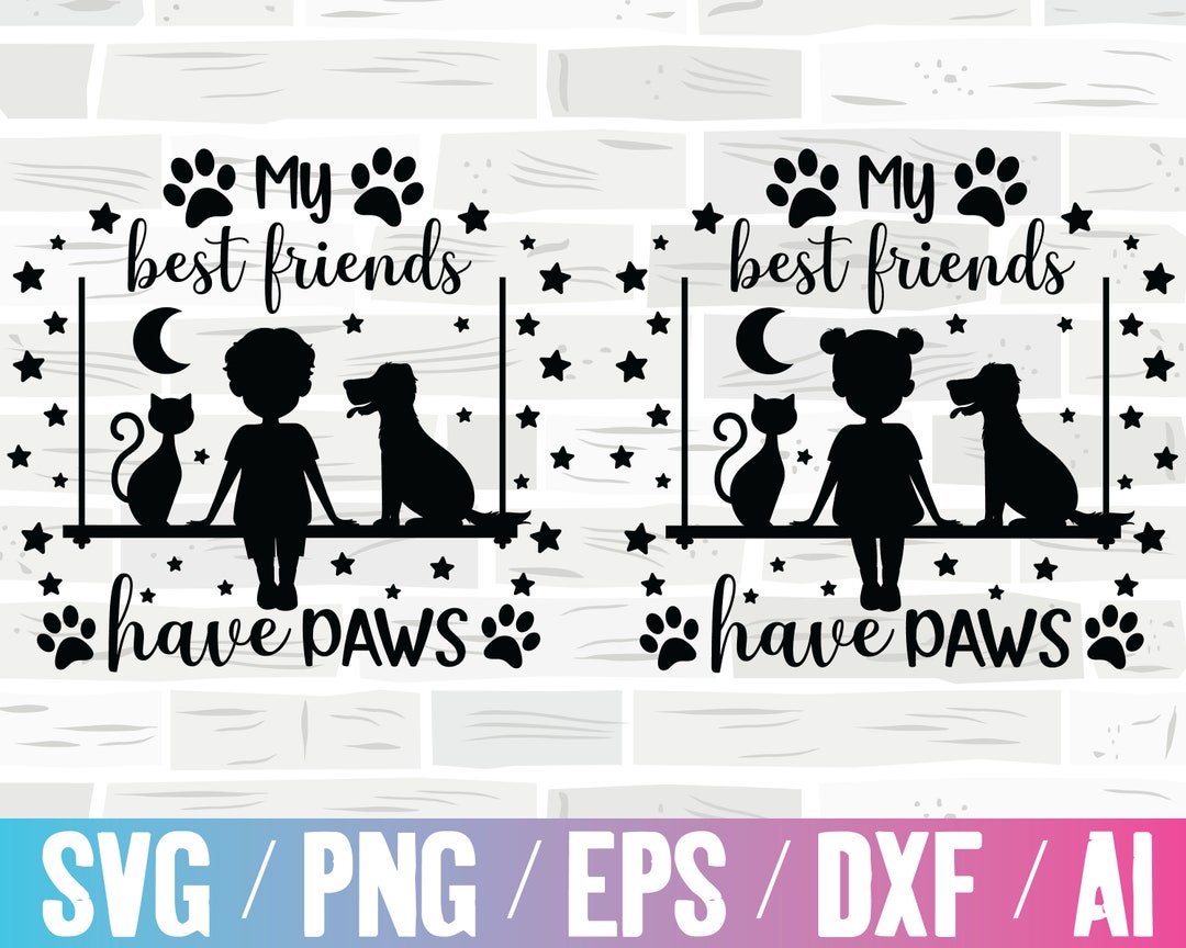 SVG Pet Paw Quotes for Signs SVG Files for Cricut Svg Animal Love Cat ...