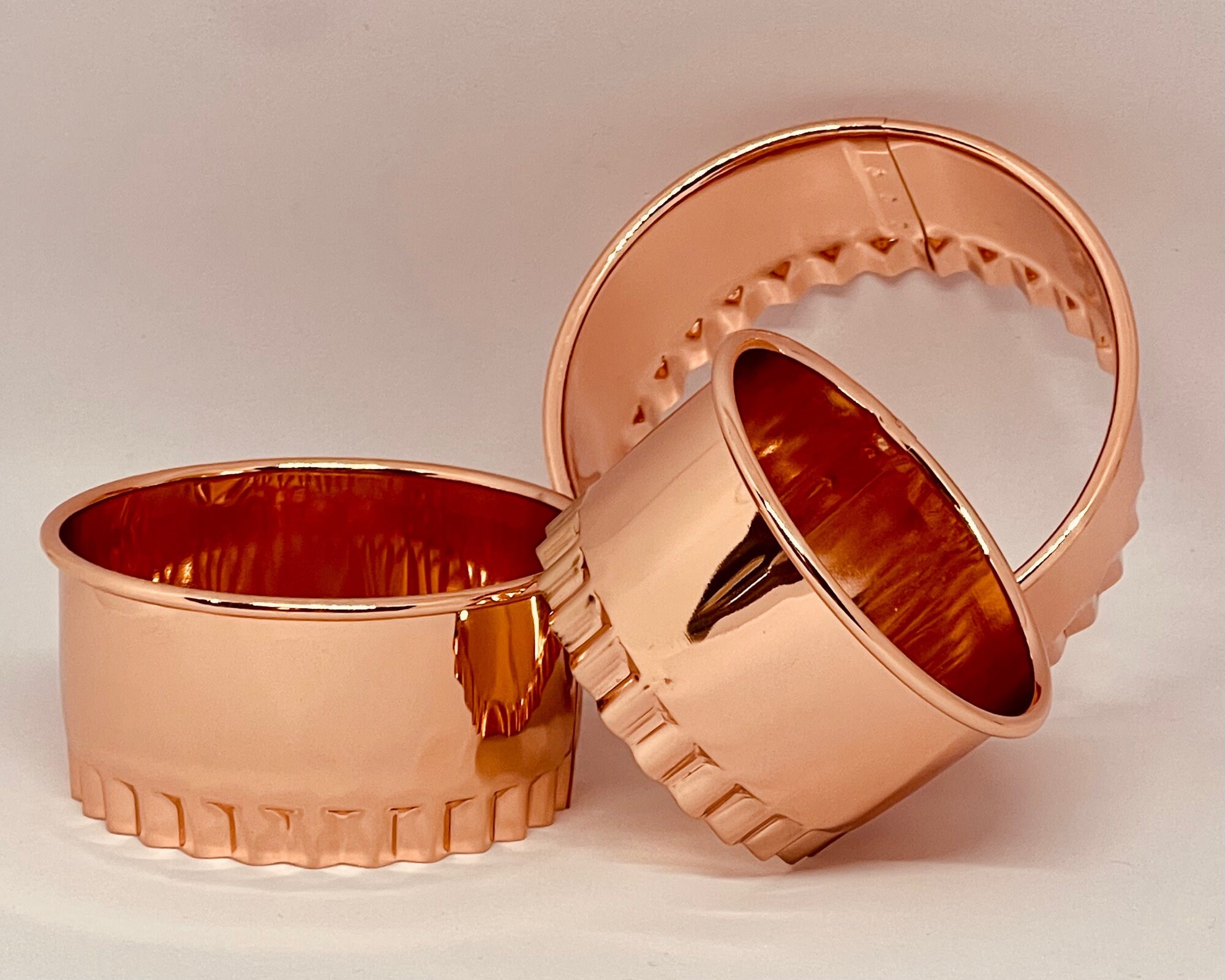 Copper Fluted Biscuit Cutters Cookie Cutters Biscuit | Etsy