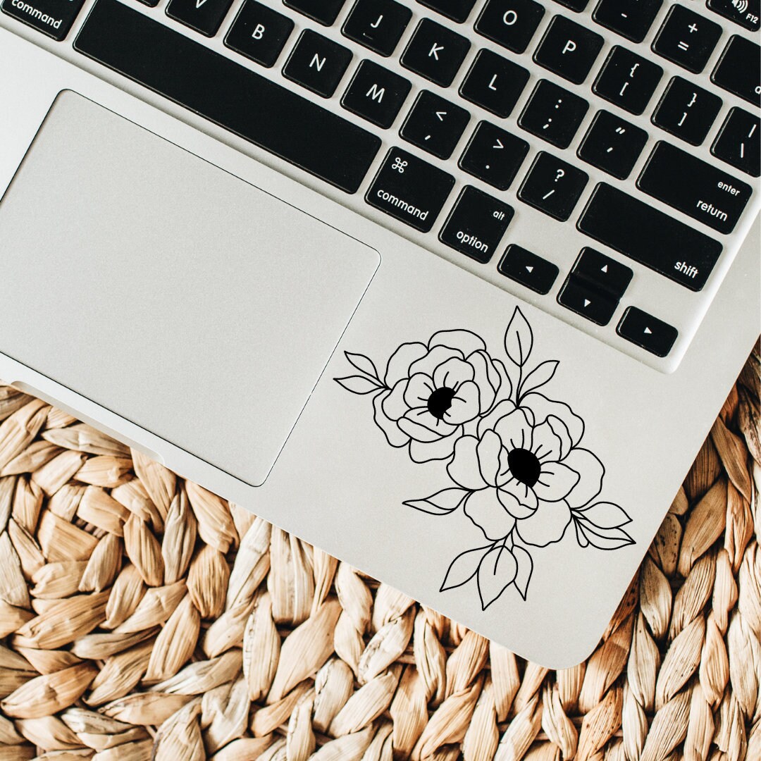 Peonies Flower Vinyl Decal Floral Decal Flower Laptop - Etsy